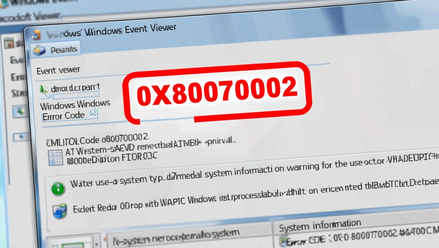 What is Error Code 0x80070002 in Event Viewer? Understanding and Fixing the Issue