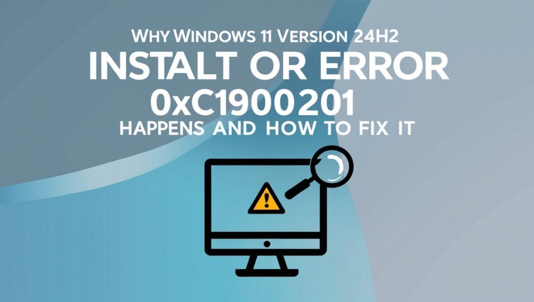 Why Windows 11 Version 24H2 Install Error 0xc1900201: Fix It