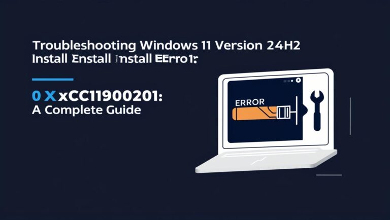 Troubleshooting Windows 11 Version 24H2 Install Error 0xc1900201