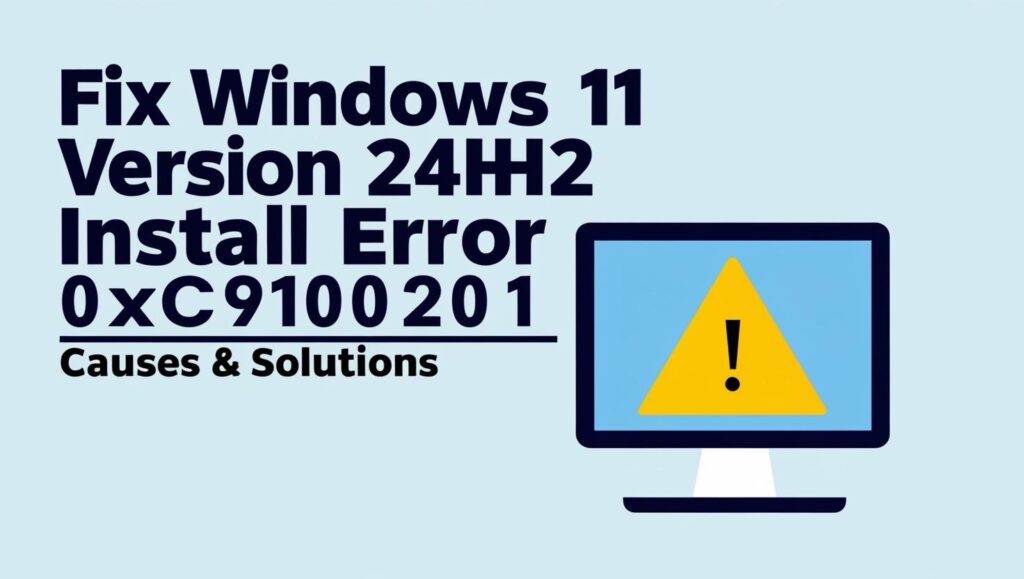 Fix Windows 11 Version 24H2 Install Error 0xc1900201 Solutions