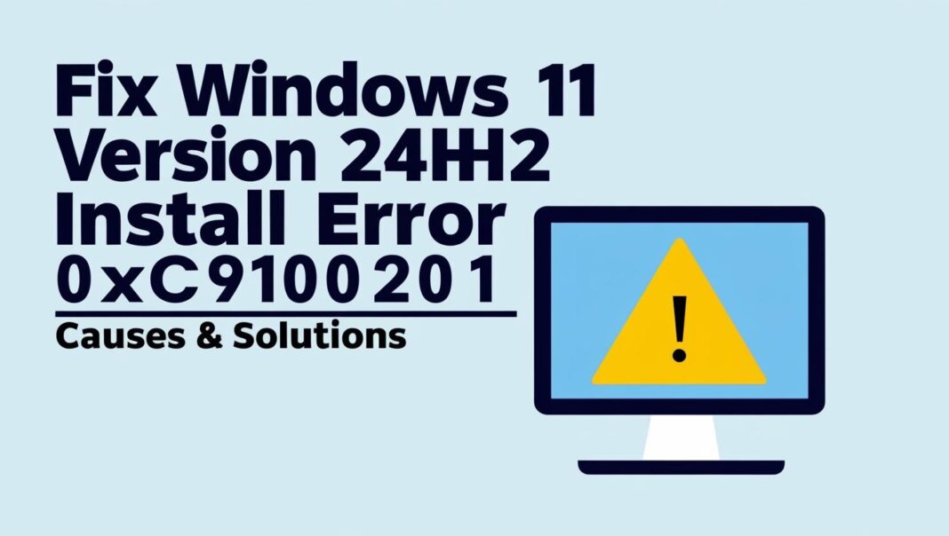 Fix Windows 11 Version 24H2 Install Error 0xc1900201 Solutions
